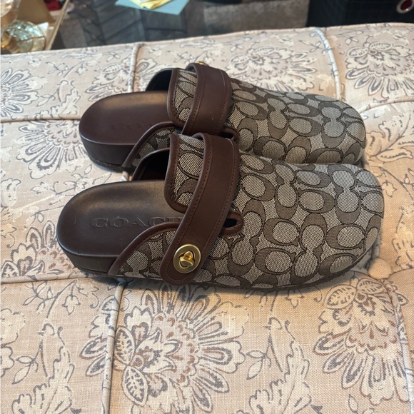 Coach | Shoes | Coach Signature Brown Clogs Mens 9 | Poshmark
